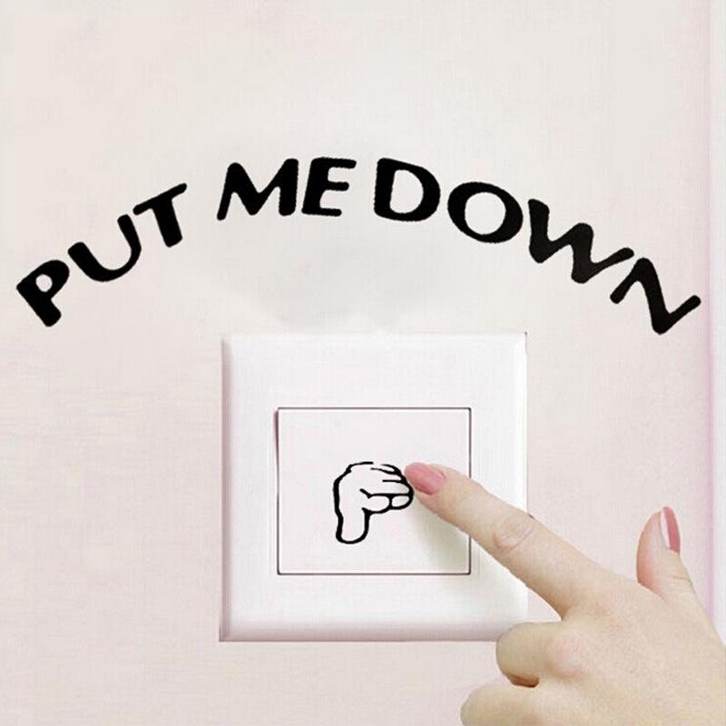 HONG Hot Sale 1X PUT ME DOWN Decal Bathroom Toilet Seat Sign Reminder ...