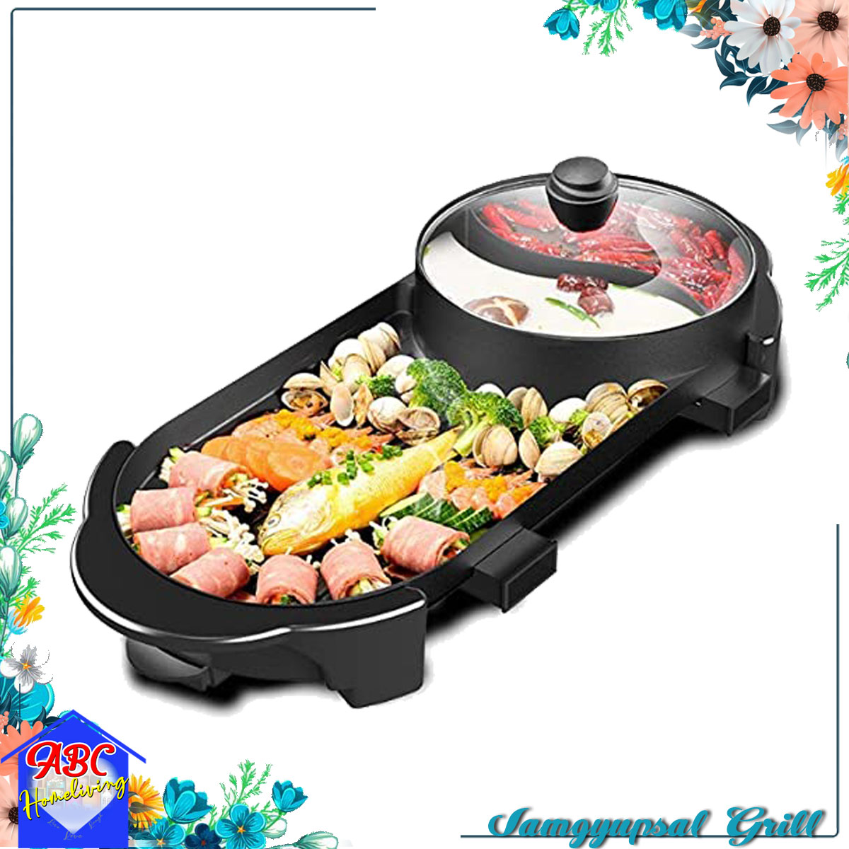 Larger In 220V Electric Hot Pot Oven Smokeless Barbecue Machine Home ...