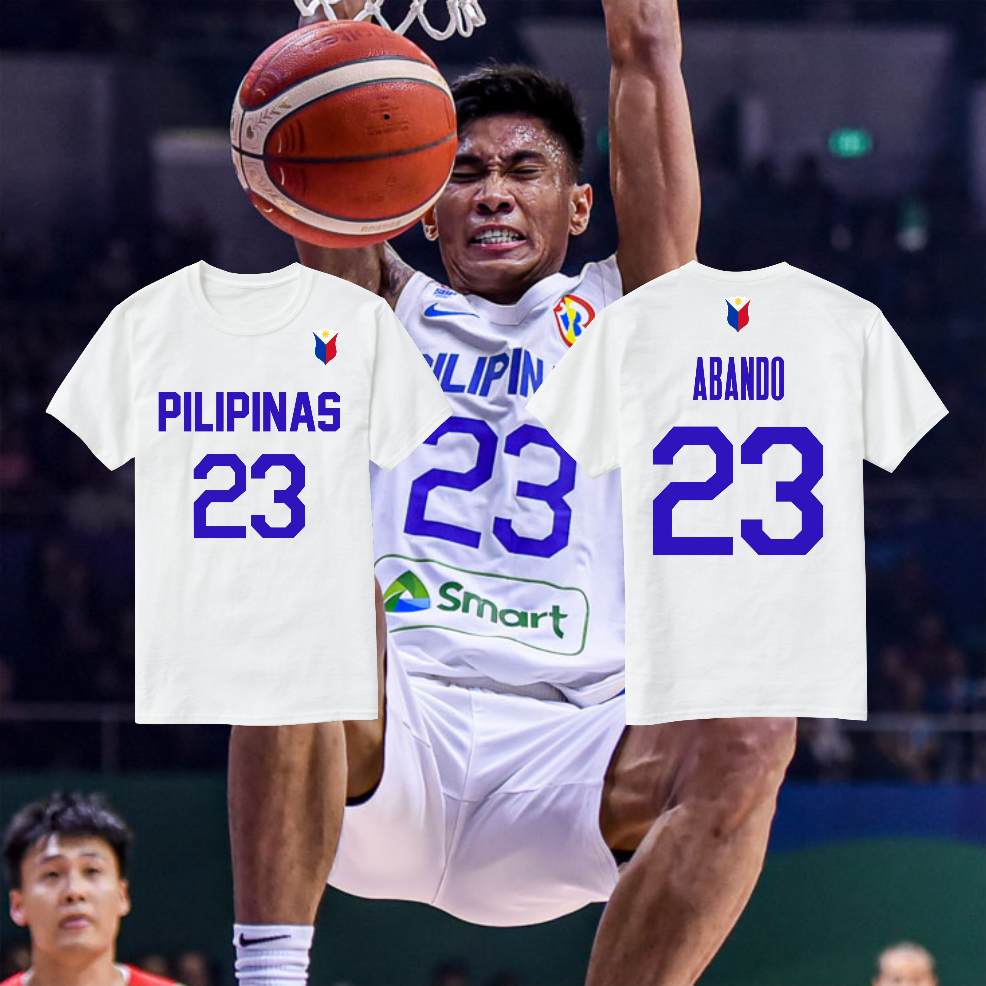 Gilas Pilipinas T-Shirt Jersey - Renz Abando - Gilas Pilipinas Fiba ...