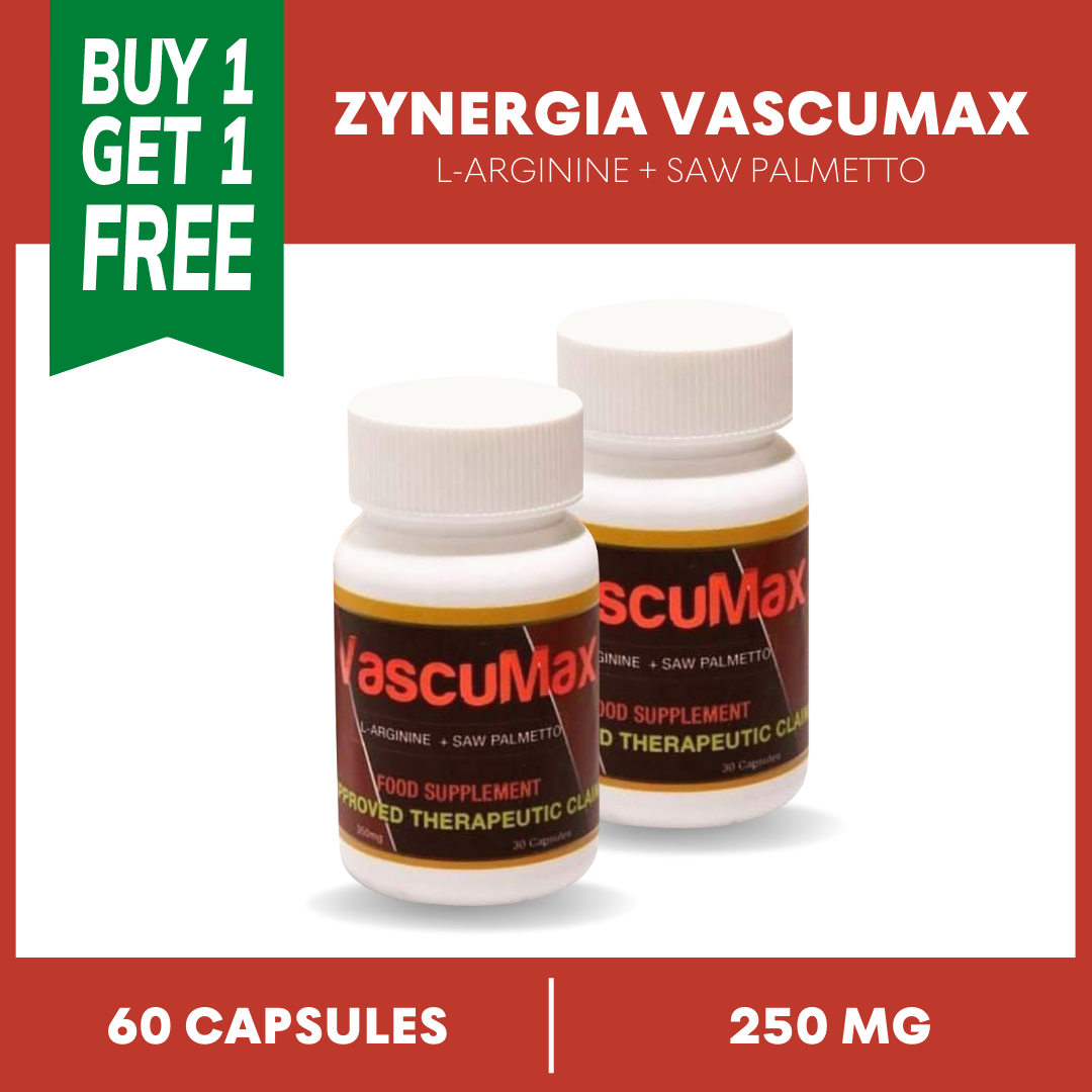 BUY 1 TAKE 1 Sale ZYNERGIA VASCUMAX BY DOC ATOIE WITH L-ARGININE AND ...