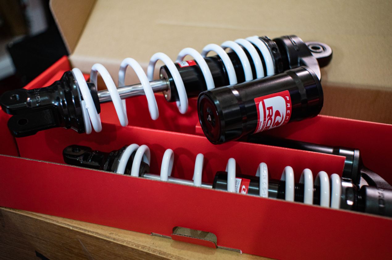 RCB MB-2 Series Shock Absorber (AEROX v1 & v2 / NMAX v2) White-Black ...