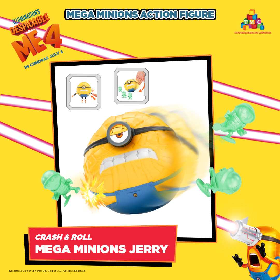 Despicable Me 4 Mega Minions Jerry Crash & Roll | Lazada PH