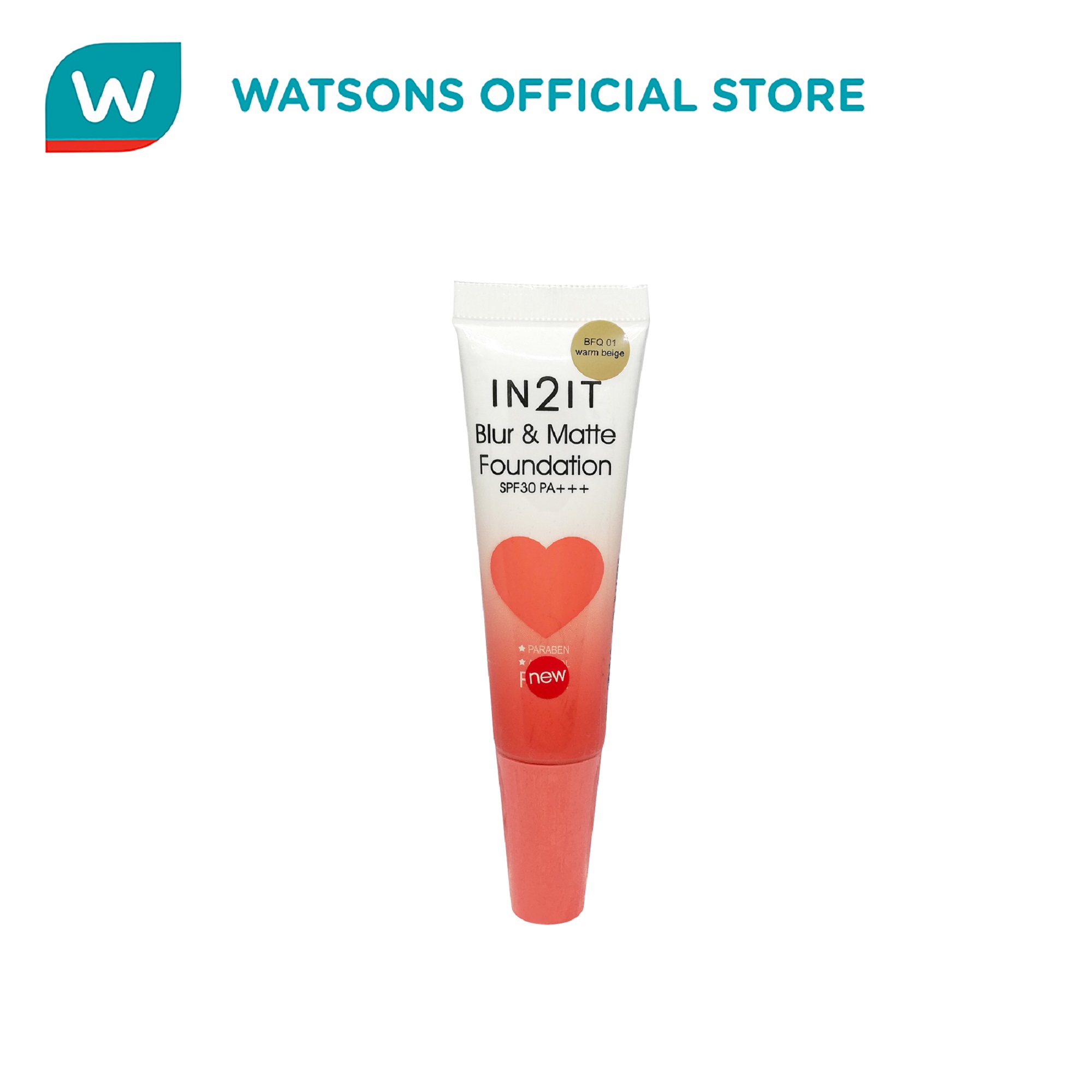 IN2IT Blur & Matte Foundation SPF 30 PA+++ BFQ 01 Warm Beige 6g | Lazada PH