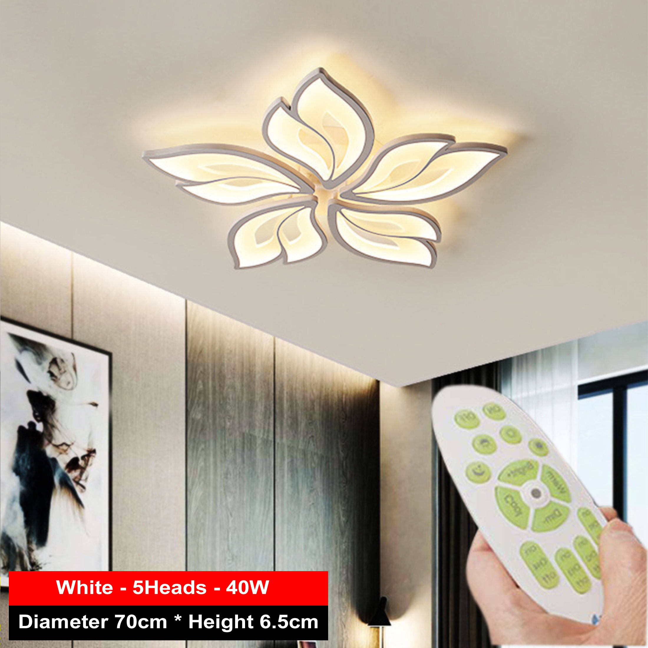 Remote Dimming Flower Ceiling Lamp Modern Led Light For Room Children ...