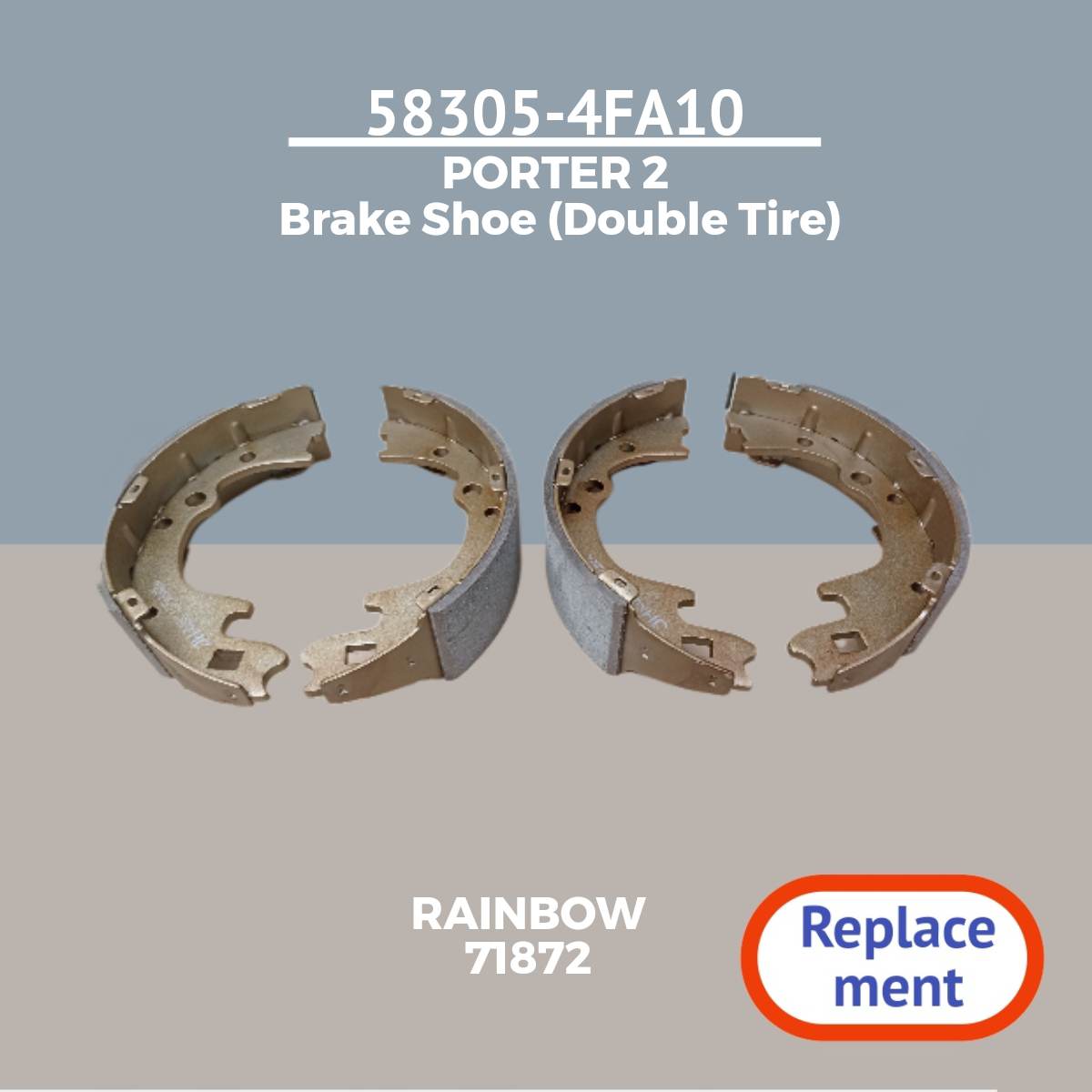 BRAKE SHOE for HYUNDAI PORTER 2[REPL.]Part#:58305-4FA10/583054FA10 ...
