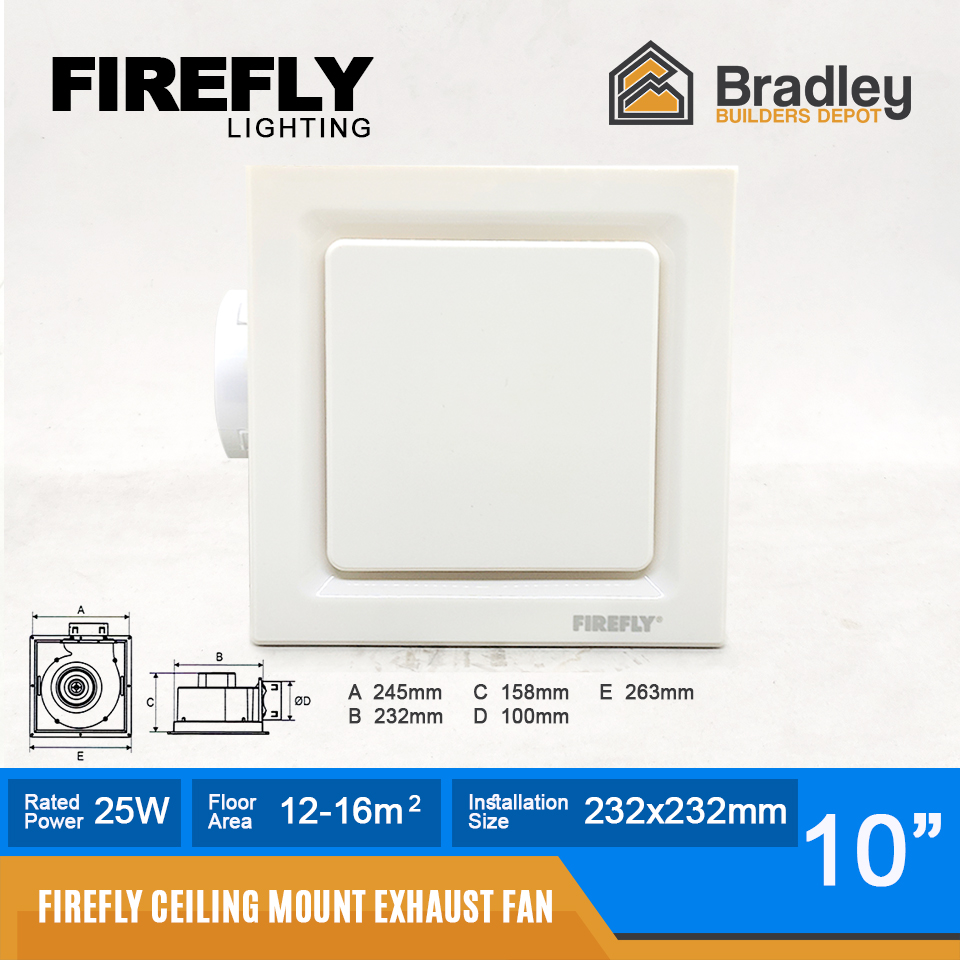 Firefly Ceiling Mounted Exhaust Fan (8" | 10") | Lazada PH
