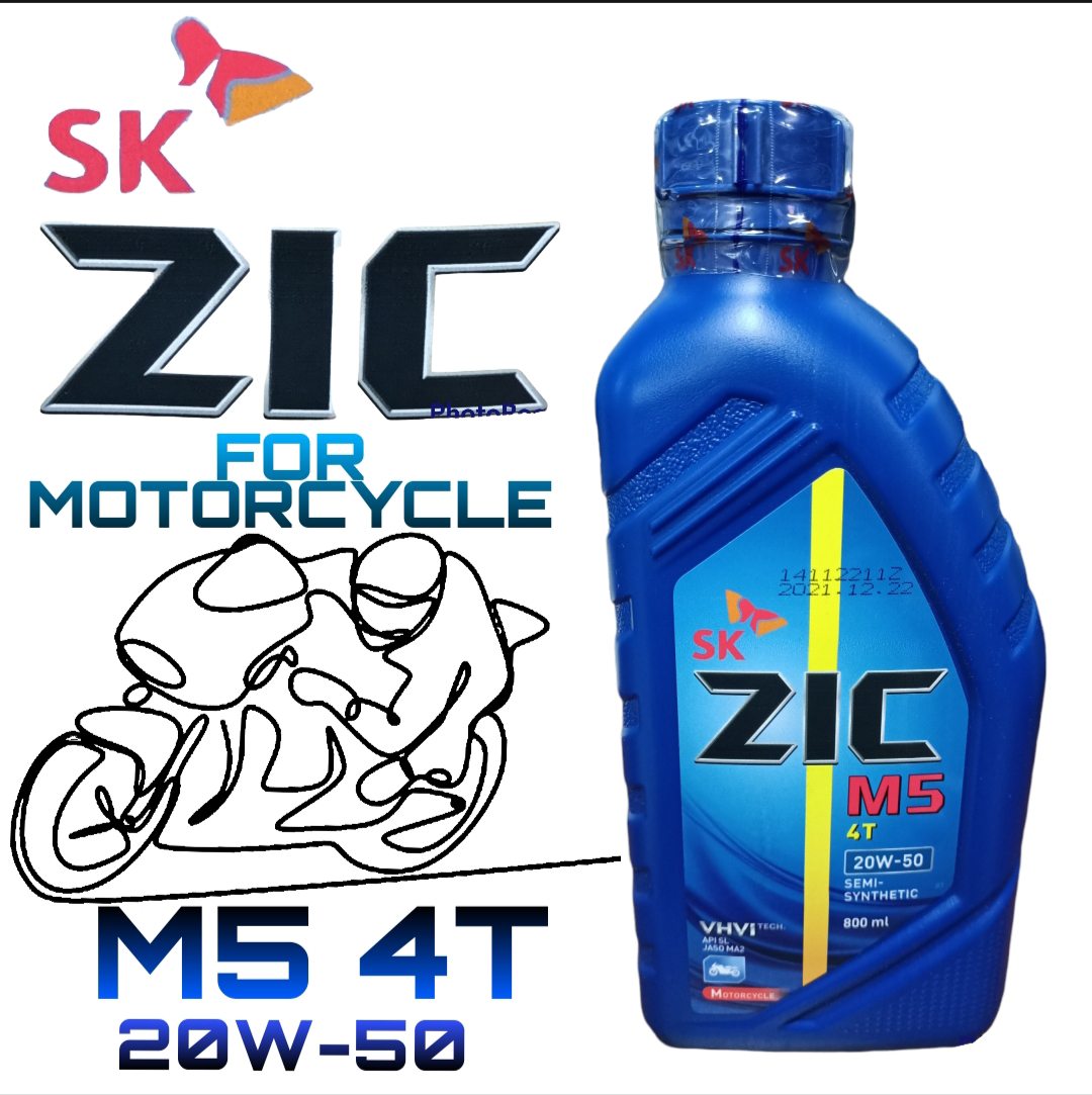 ENGINE OIL ZIC M5 4T 20W-50 ( 1LITTER/ 800ML ) | Lazada PH
