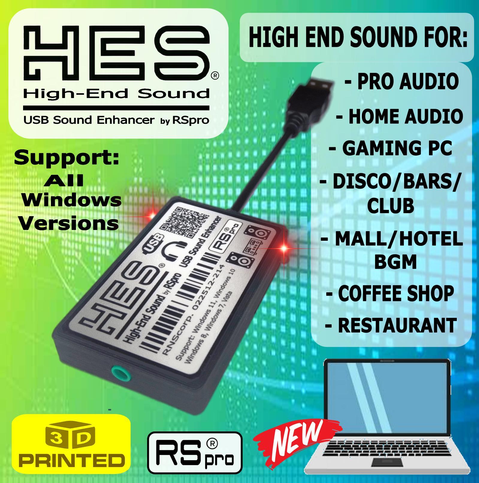 HIGH-END SOUND by RSPRO, USB Sound Enhancer for PRO AUDIO, HOME AUDIO ...