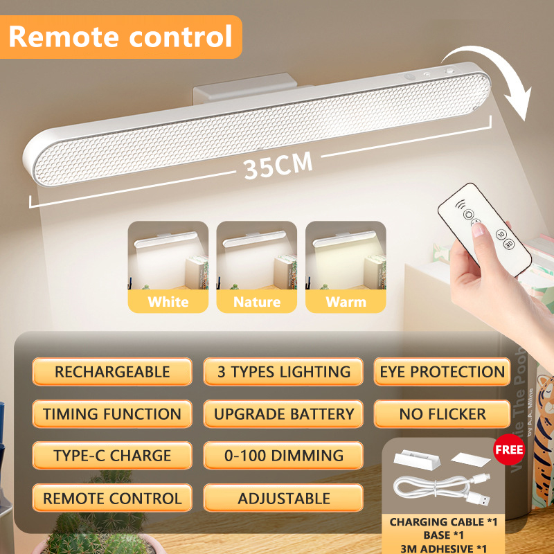 Rechargeable Led Light Magnetic Table Lamp Remote Control Cabinet Light ...