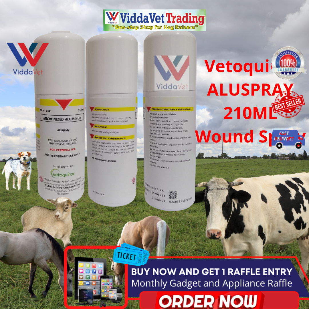 210ml Aluspray - Wound spray for animals pets / Viddavet France ...