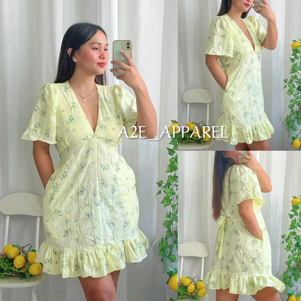 Darling Eyelet Dress with Lining Filipiniana Inspired Sleeves | Lazada PH