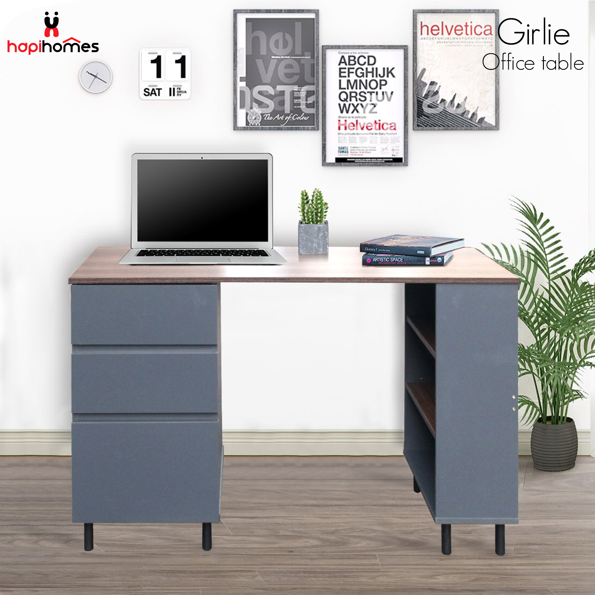 Hapihomes Girlie Office Table/ Computer Table (Size 47.24L x 19.68W x ...