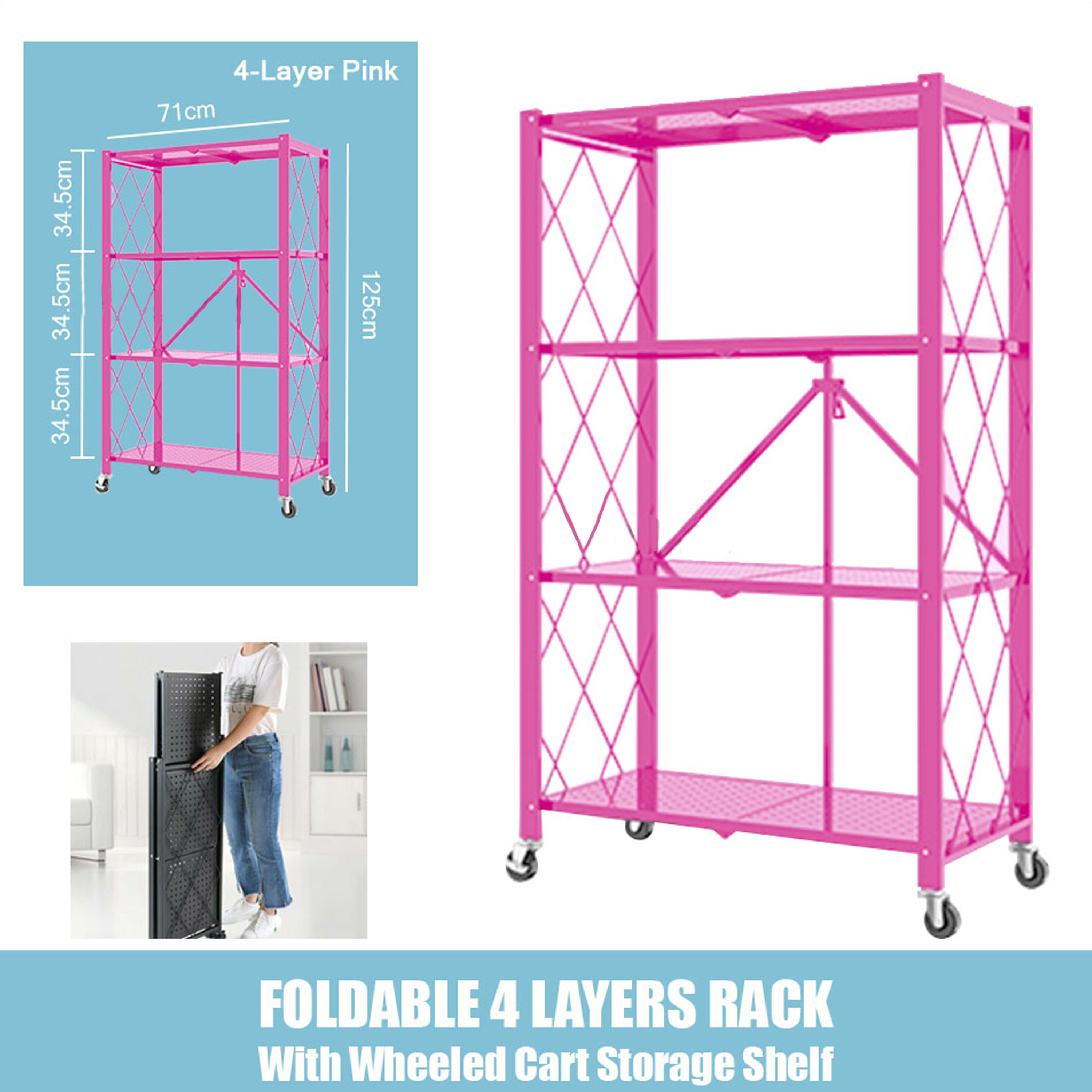 KuagoManila - Foldable Racks 3 , 4 Layers Organizer Shelf , Folding ...