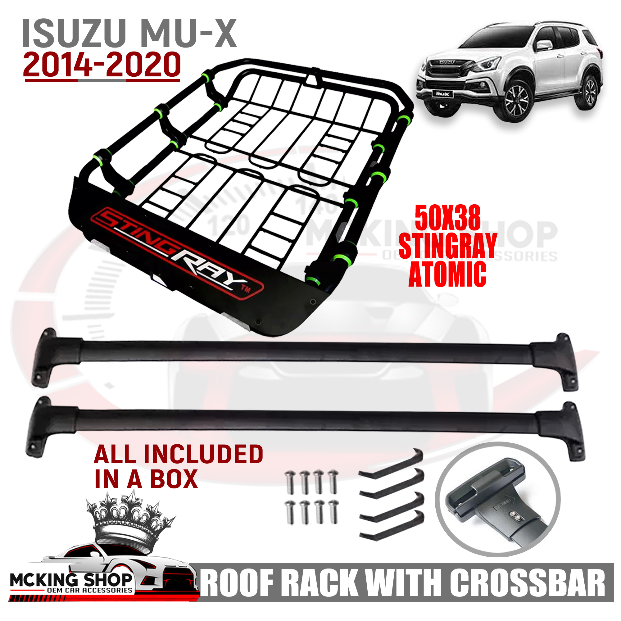 Isuzu Mu-x / Mux 2014-2020 STINGRAY ATOMIC Steel Roof Rack / Roofrack ...