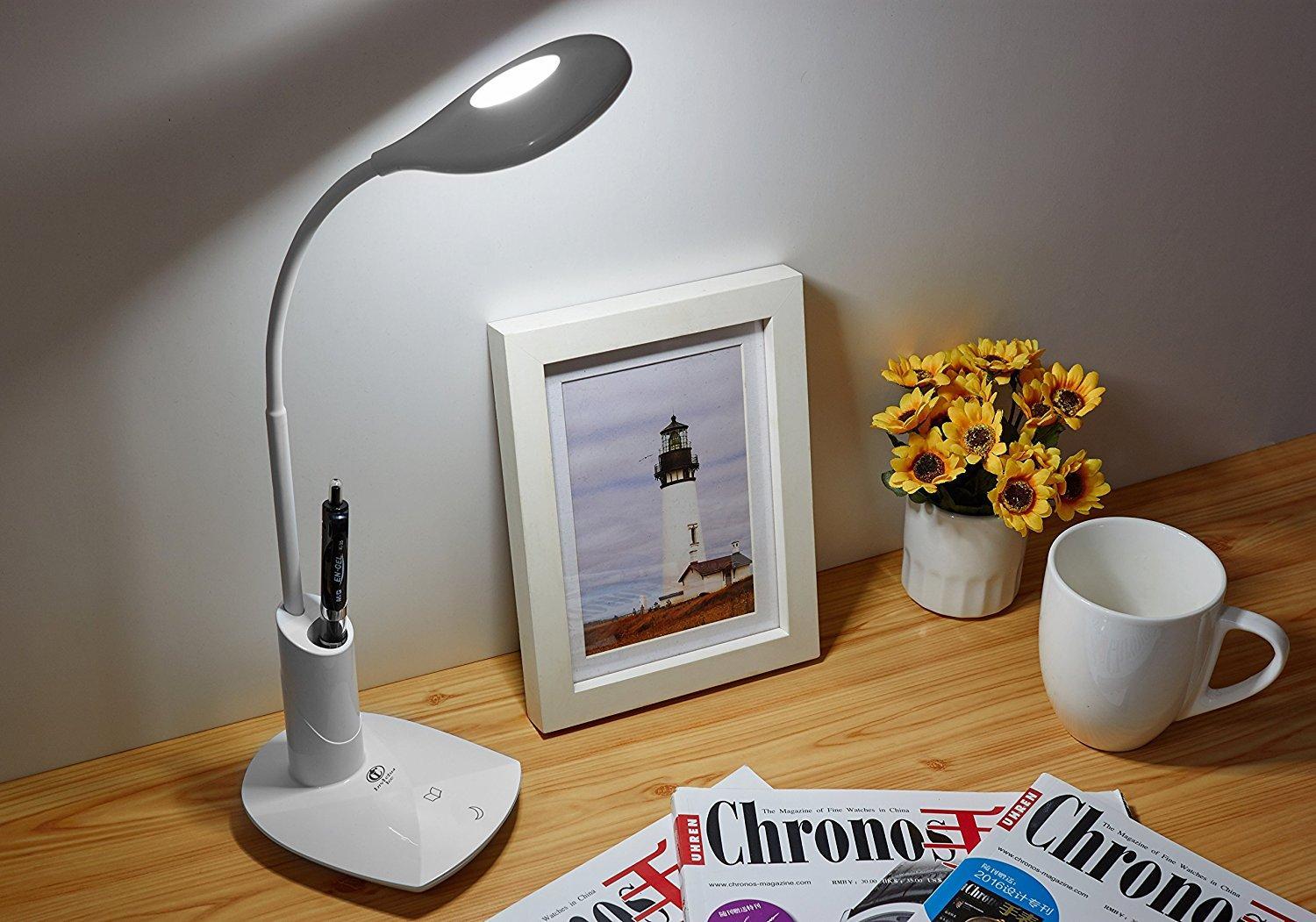 Desk Lamp For Children, Eye-friendly Reading With Pen Holder, Usb ...