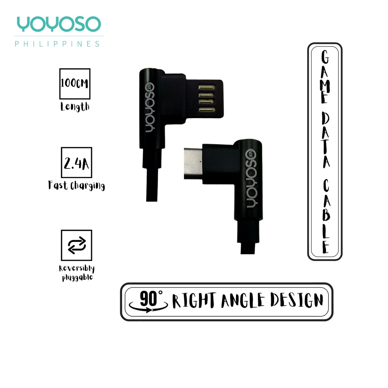 YOYOSO 90 Degree Game Data Cable for TYPE-C | Lazada PH