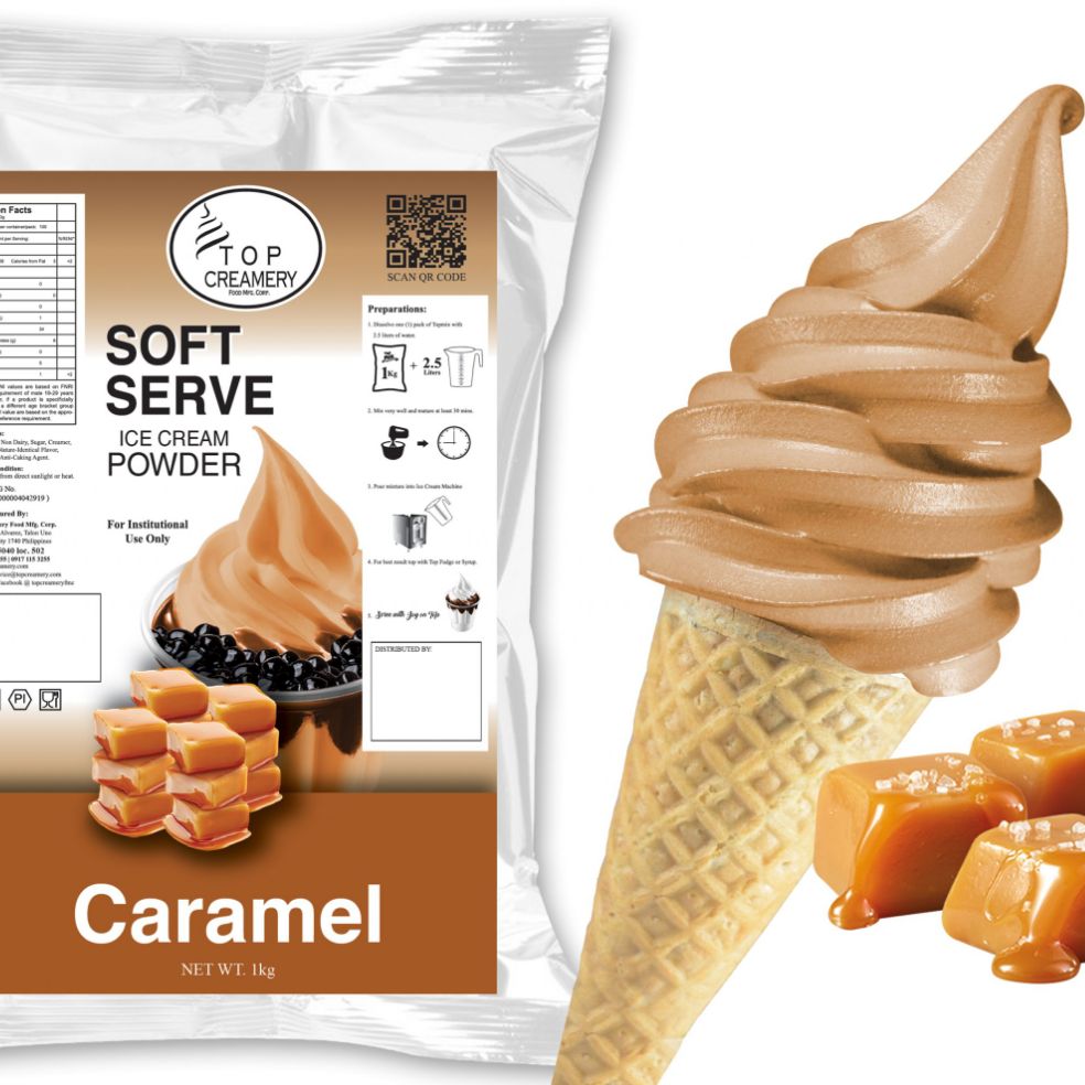 TOPMIX CARAMEL Soft Serve Ice Cream Powder 1KG TOP CREAMERY | Lazada PH