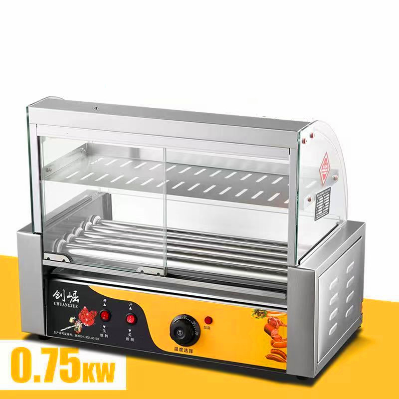 HEJI Commercial Hotdog Roller Machine Sausage And Hot Dog Machine 5pins ...