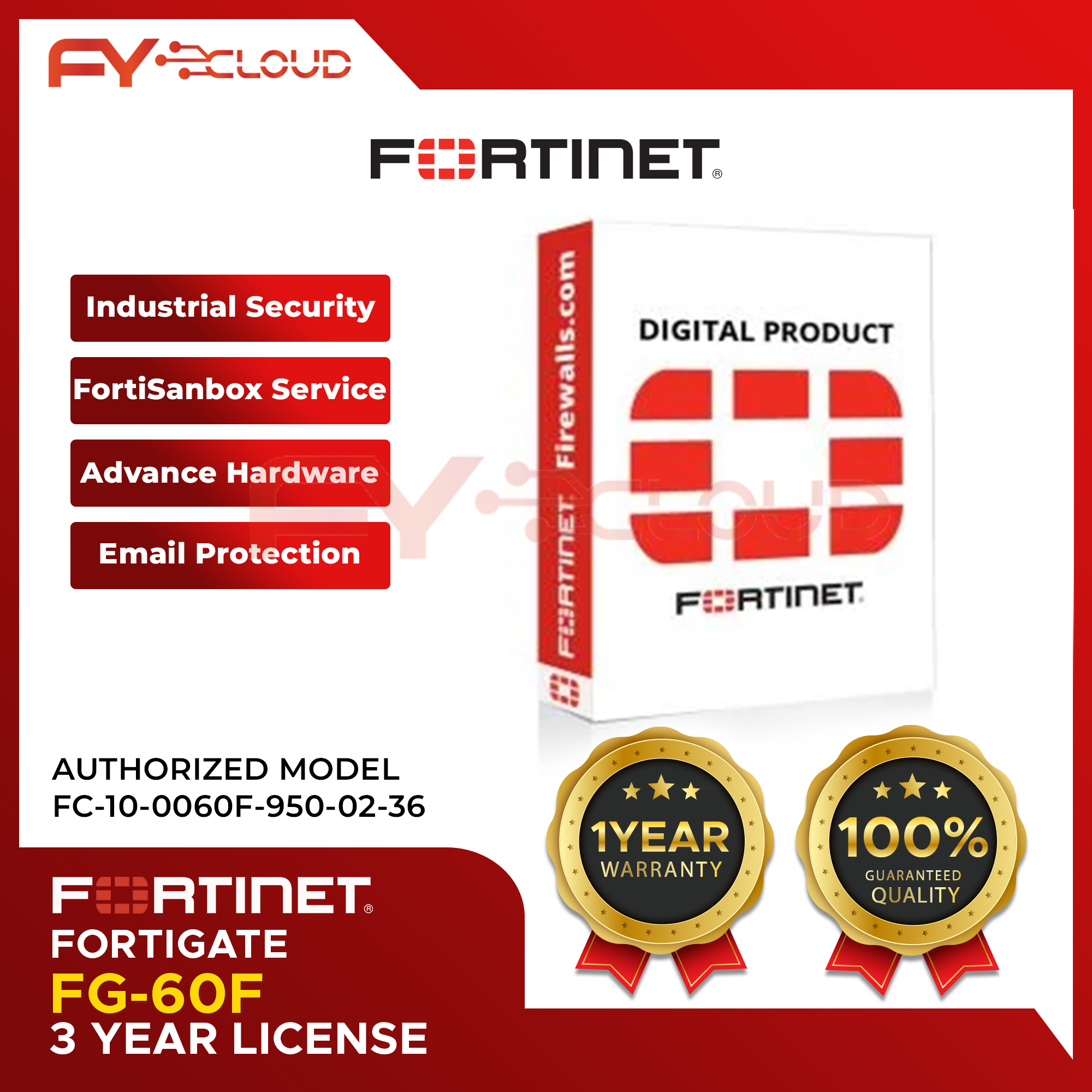 FortiGate 60F License FortiGate 60F License, 3 year Unified (UTP ...