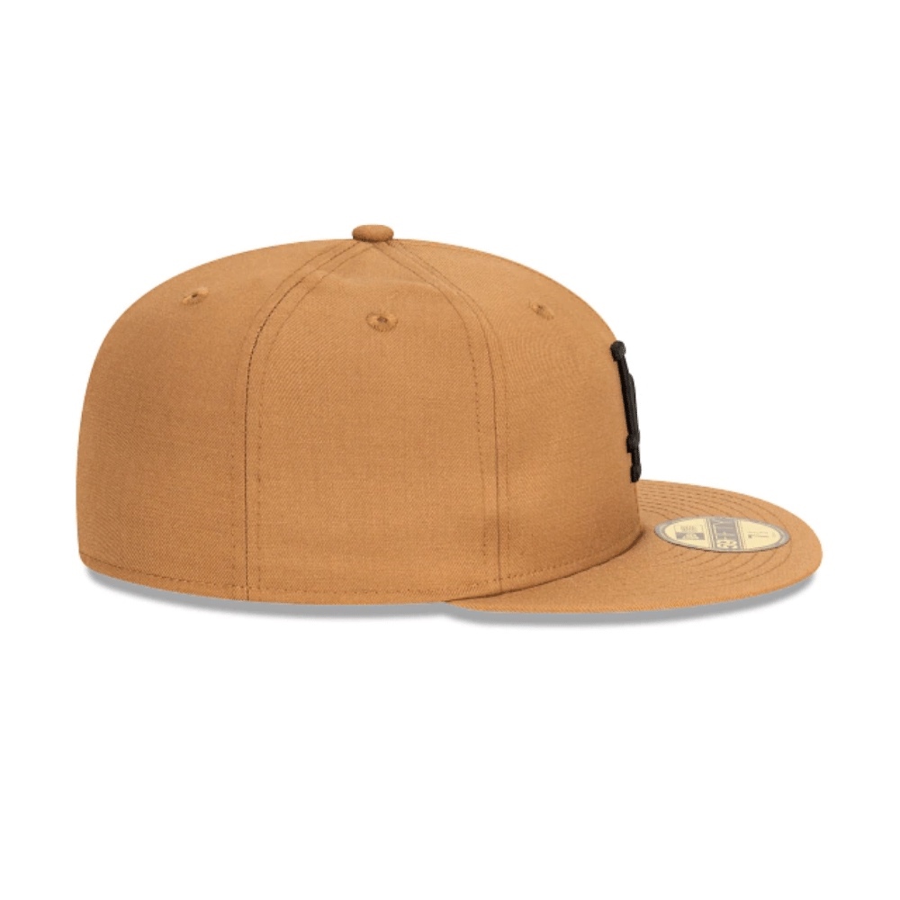 New Era 59FIFTY Los Angeles Dodgers Wheat Black Brown Fitted Cap ...