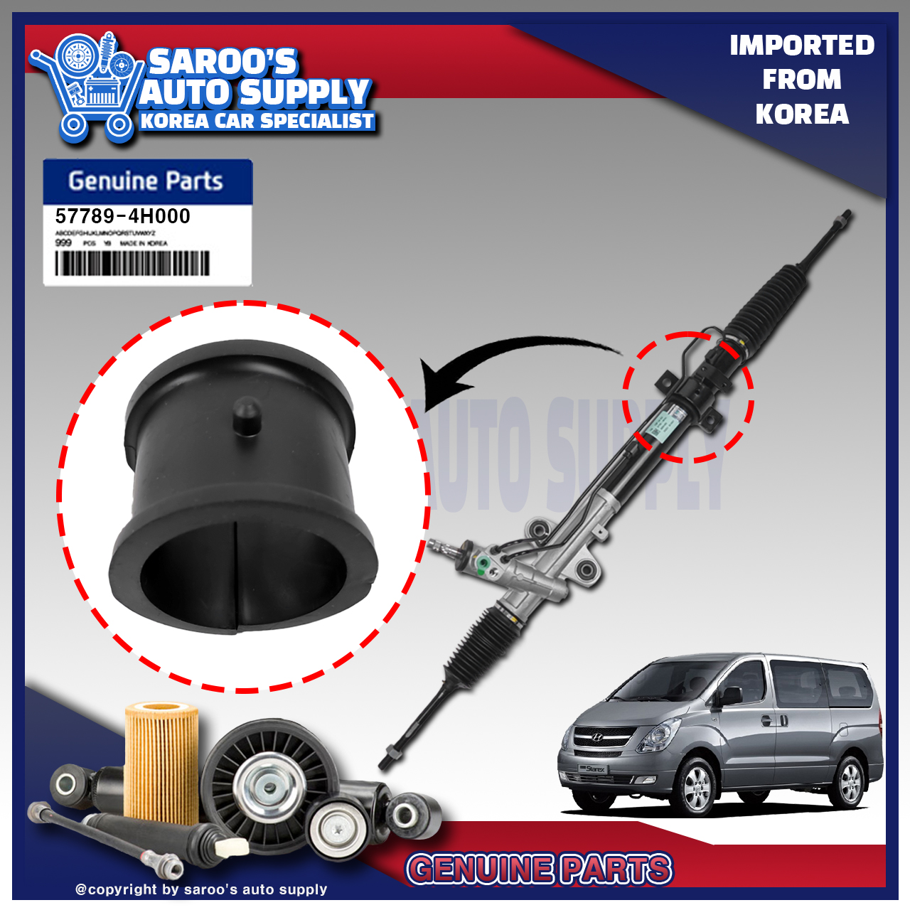 [Genuine] Rack And Pinion Rubber / Steering Gear Mouting Rubber For ...