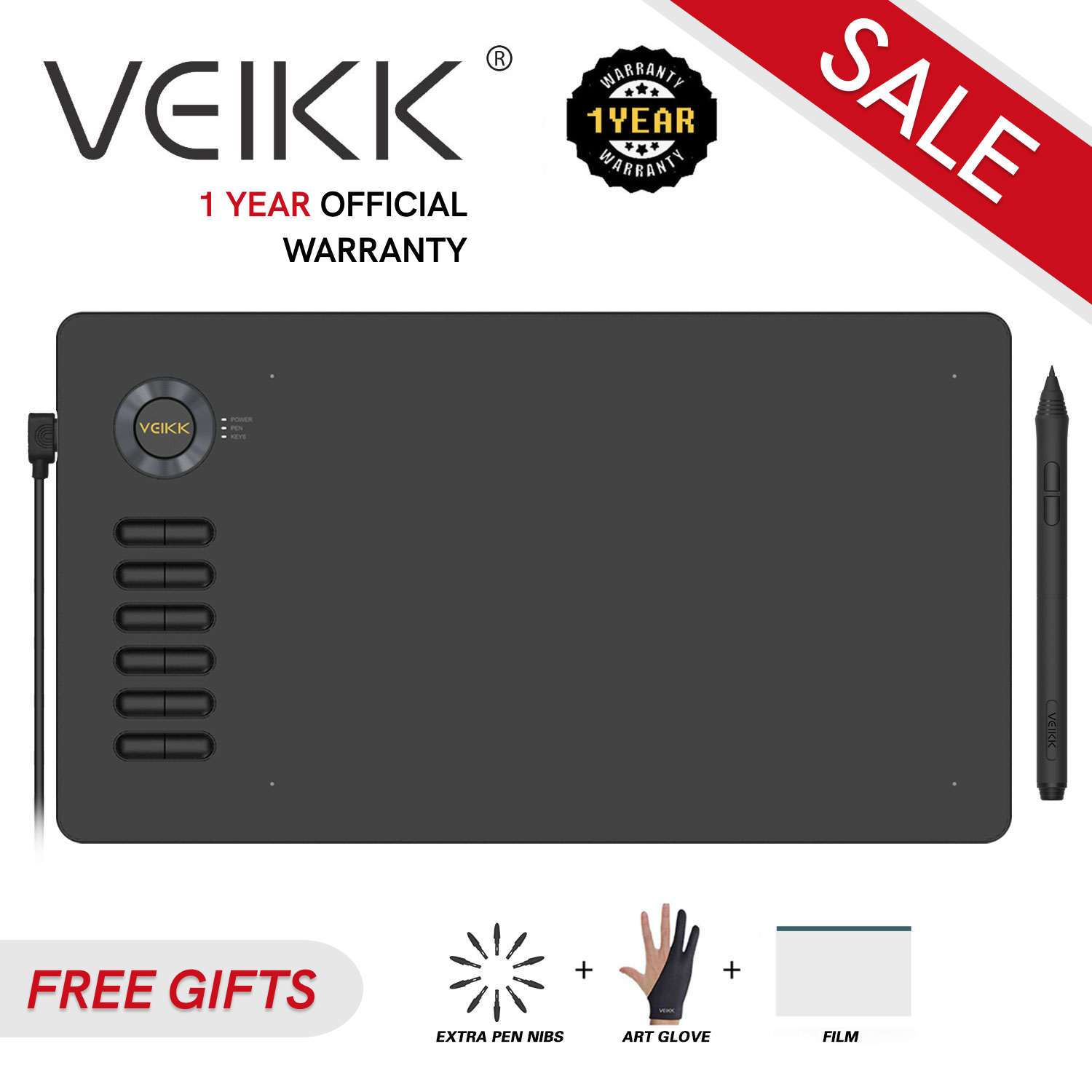 (VEIKK Official store) VEIKK A15 A15pro Digital Drawing Pad for ...