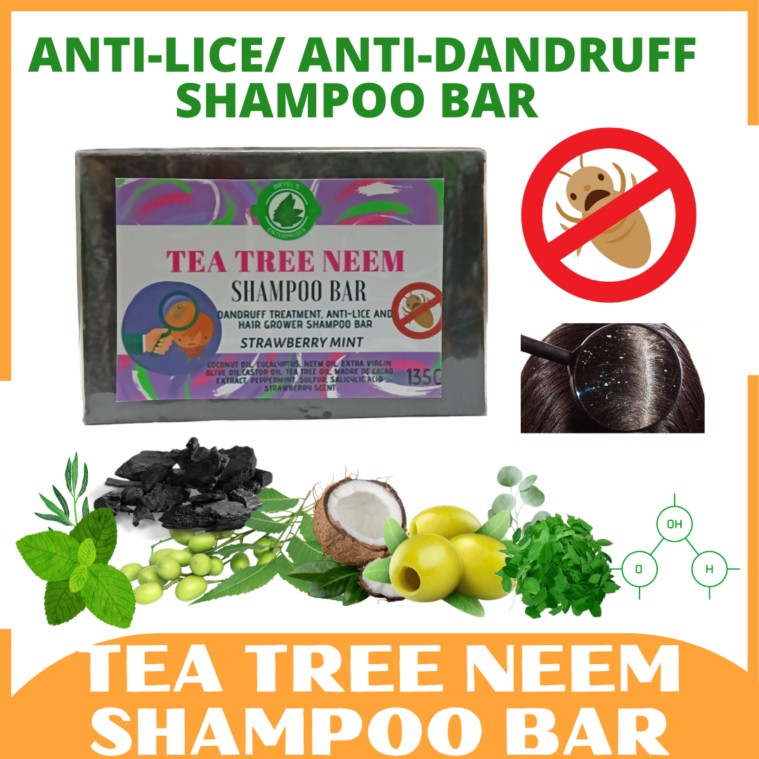 ⚡⚡⚡BRYELS CARE TEA TREE NEEM SHAMPOO BAR Anti Lice/Kuto Soap/ Anti ...