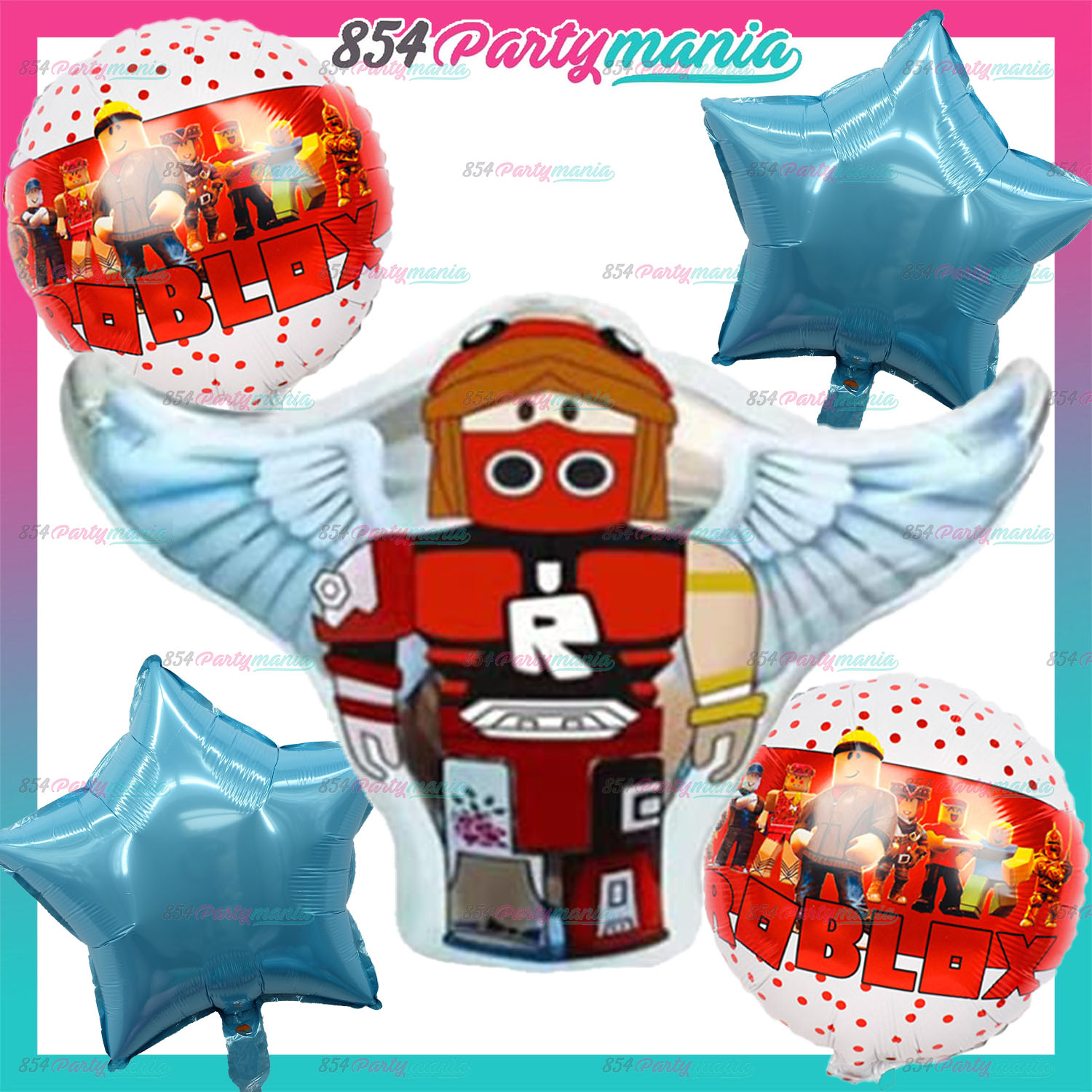 5 in 1 Roblox Foil Balloon Set For Birthday Party Decoration Set Only ...