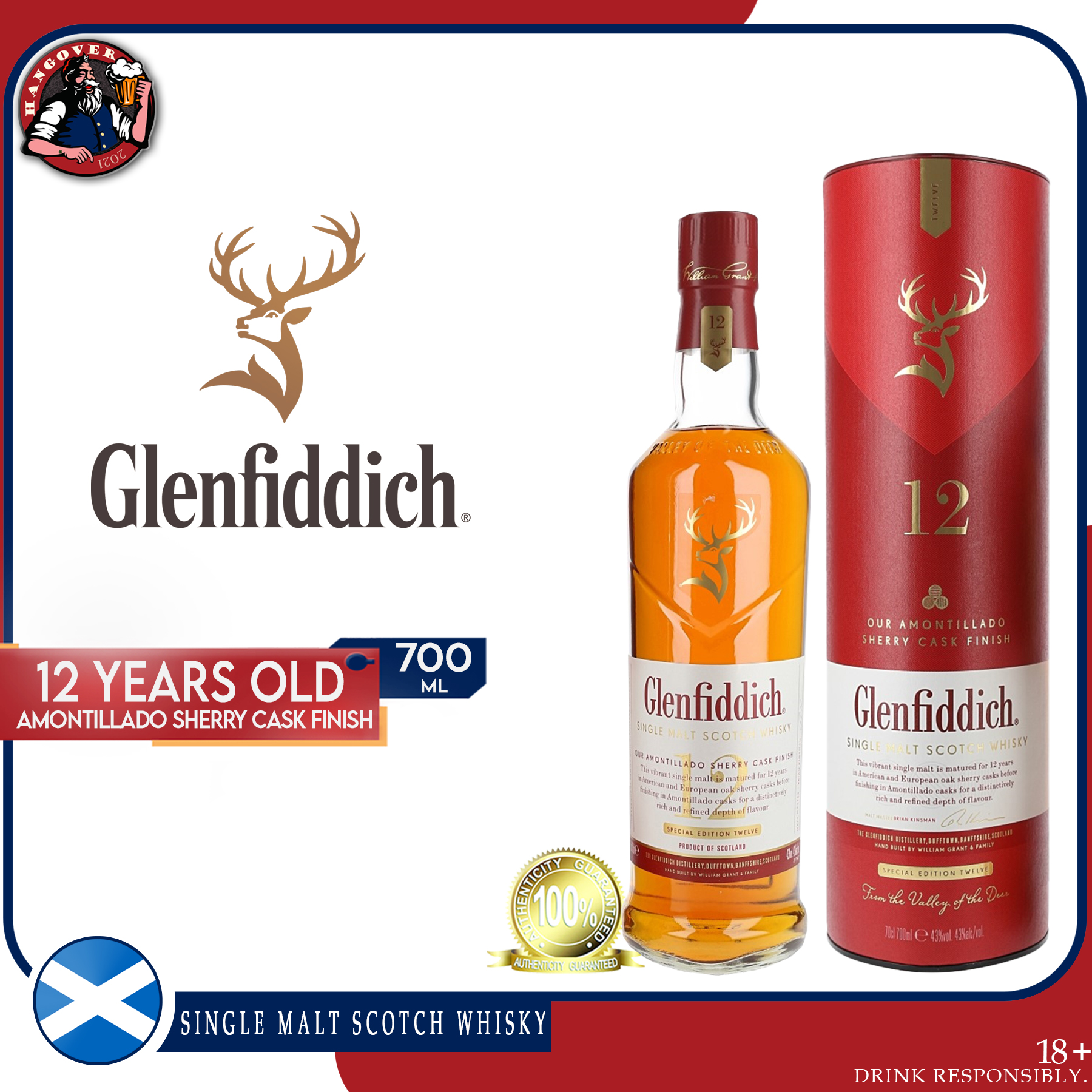 Glenfiddich 12 Amontillado Sherry Cask Finish 700ml | Lazada PH