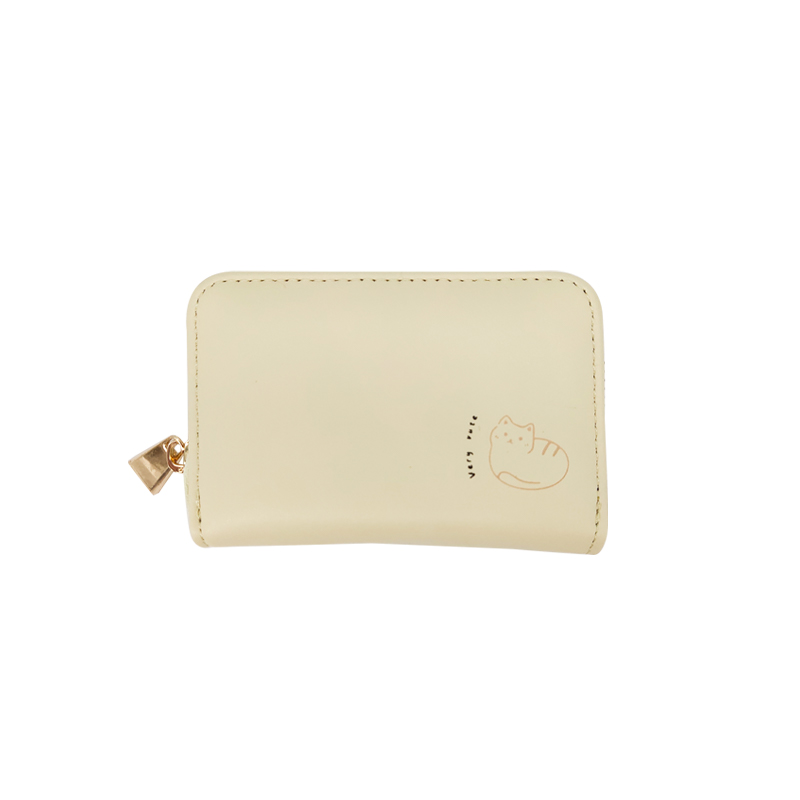 Miutiso Korean Fashion Women Zipper Short Wallet PU Leather Wallet Cat ...