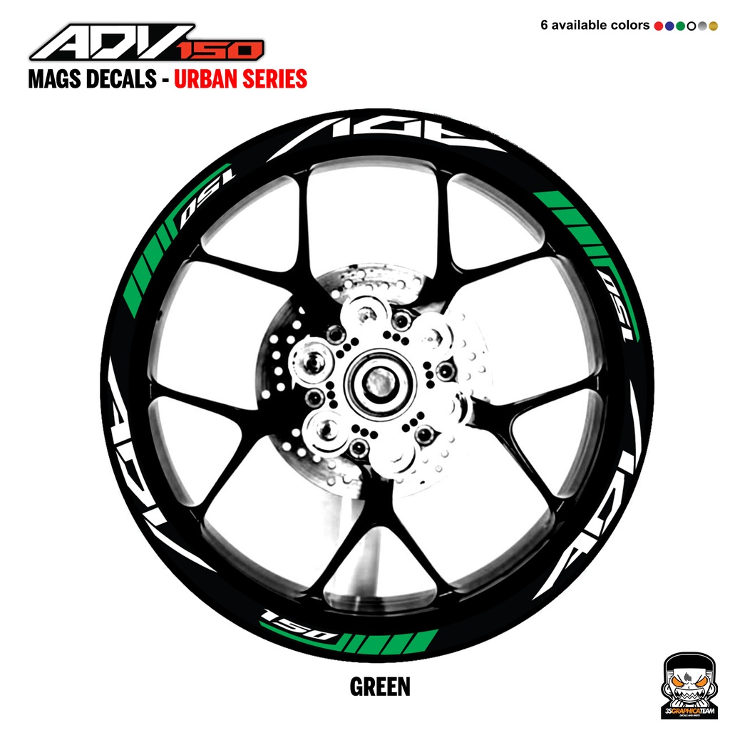 Honda ADV Mags Decals Rim Stickers Urban Series Complete 4 Sides ...
