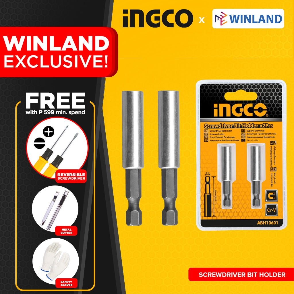 INGCO by Winland Screwdriver Screw Driver Bit Holder 60mm ABH10601 ...