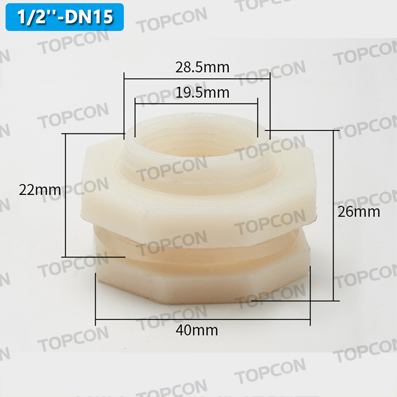 1/2" 3/4" 1" Plastic Water Tank Connector Adapter ABS Thread Water Tank ...