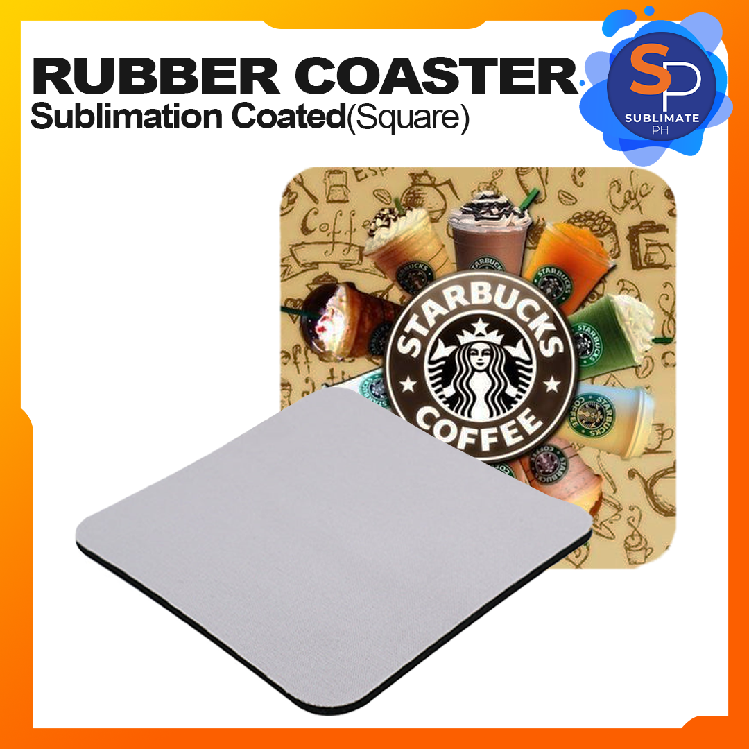Personalized Sublimation Coated Round/Square Rubber Coaster Sublimation Consumables | Lazada PH