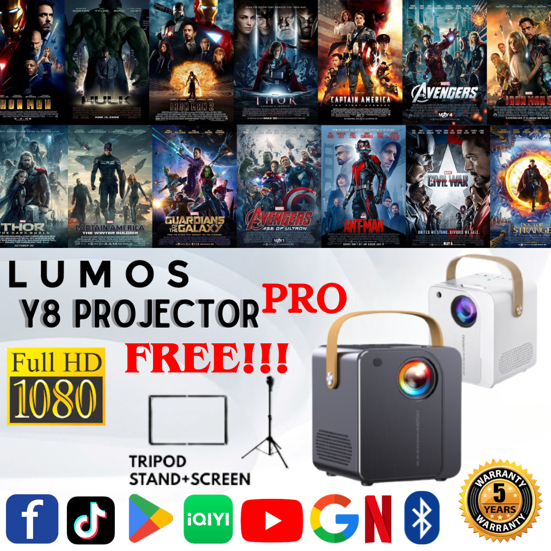 🎇NEW VERSION UPDATED🎇Y8 PRO Mini Projector New Smart Android Projector ...