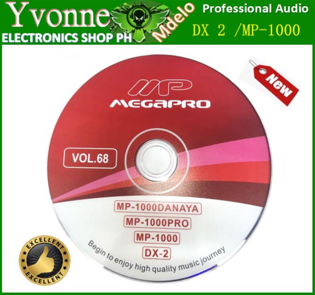 * Audio MP1000//MP-1000PRO Megapro CD na-update sa 68 volume (1 pcs CD ...