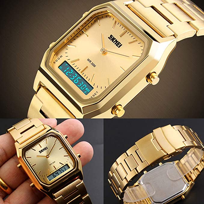 Unisex Wrist Watch, Waterproof Military Analog Digital Watches with LED ...