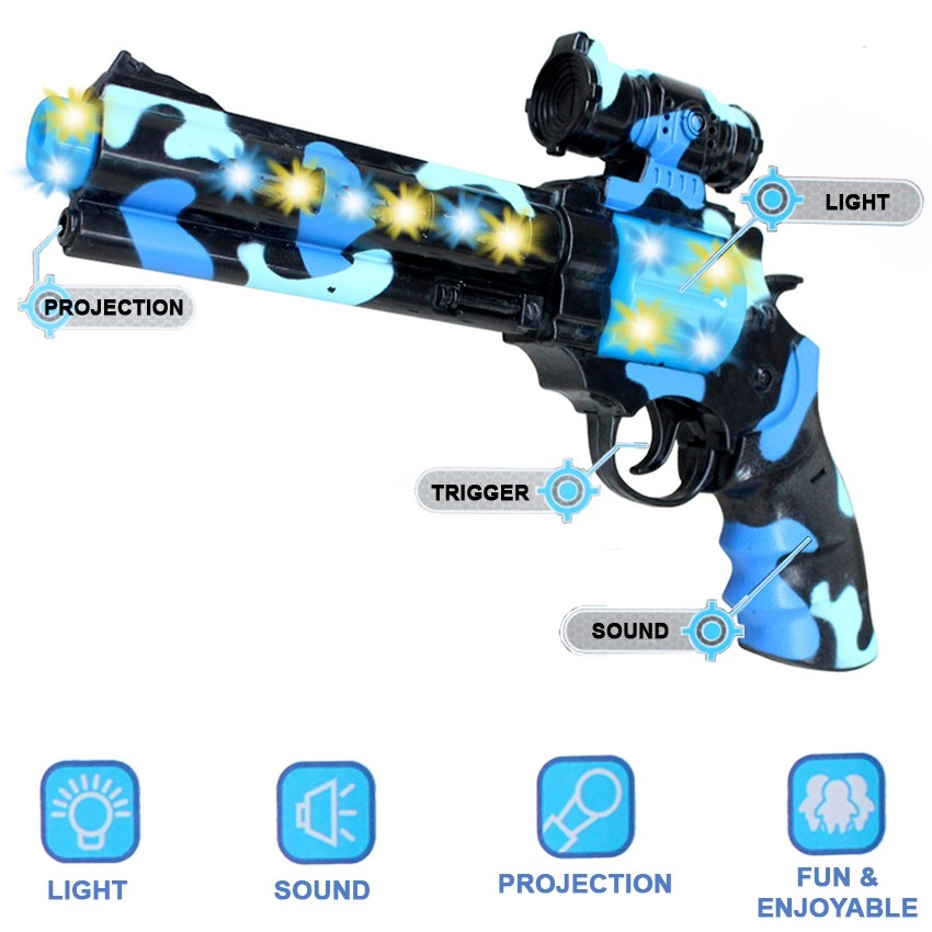 Swat Equipment Projection Flashing Arming Optic Sound Gun Blaster Revolver Camouflage | Lazada PH