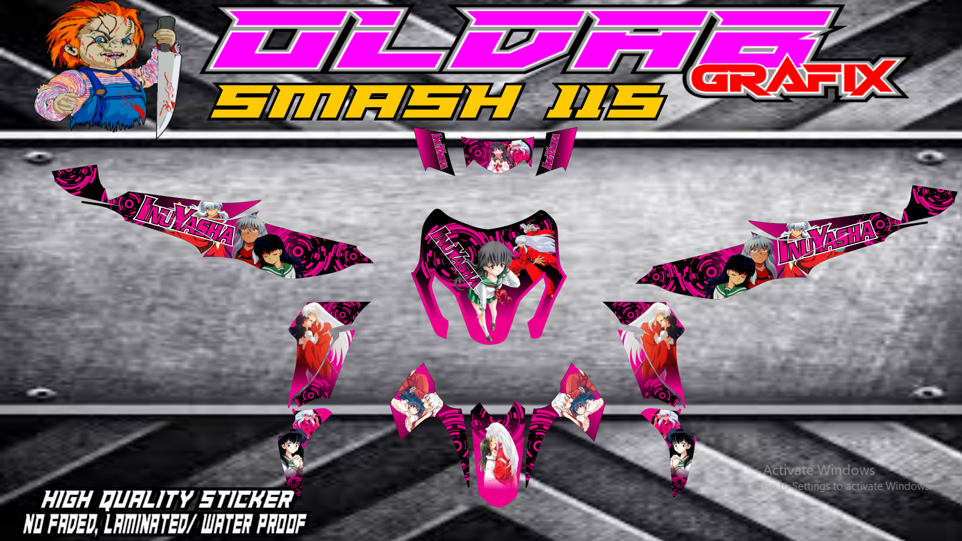 SUZUKI SMASH 115 STICKER DECALS, MAGENTA-082 | Lazada PH