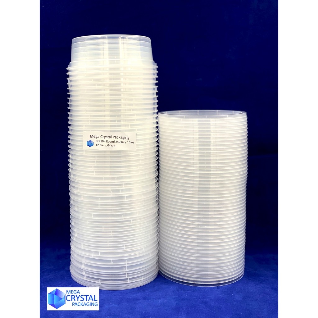 Microwavable Plastic Container RO 10 - Round 240 ml / 10 oz ( 50 Pcs ...