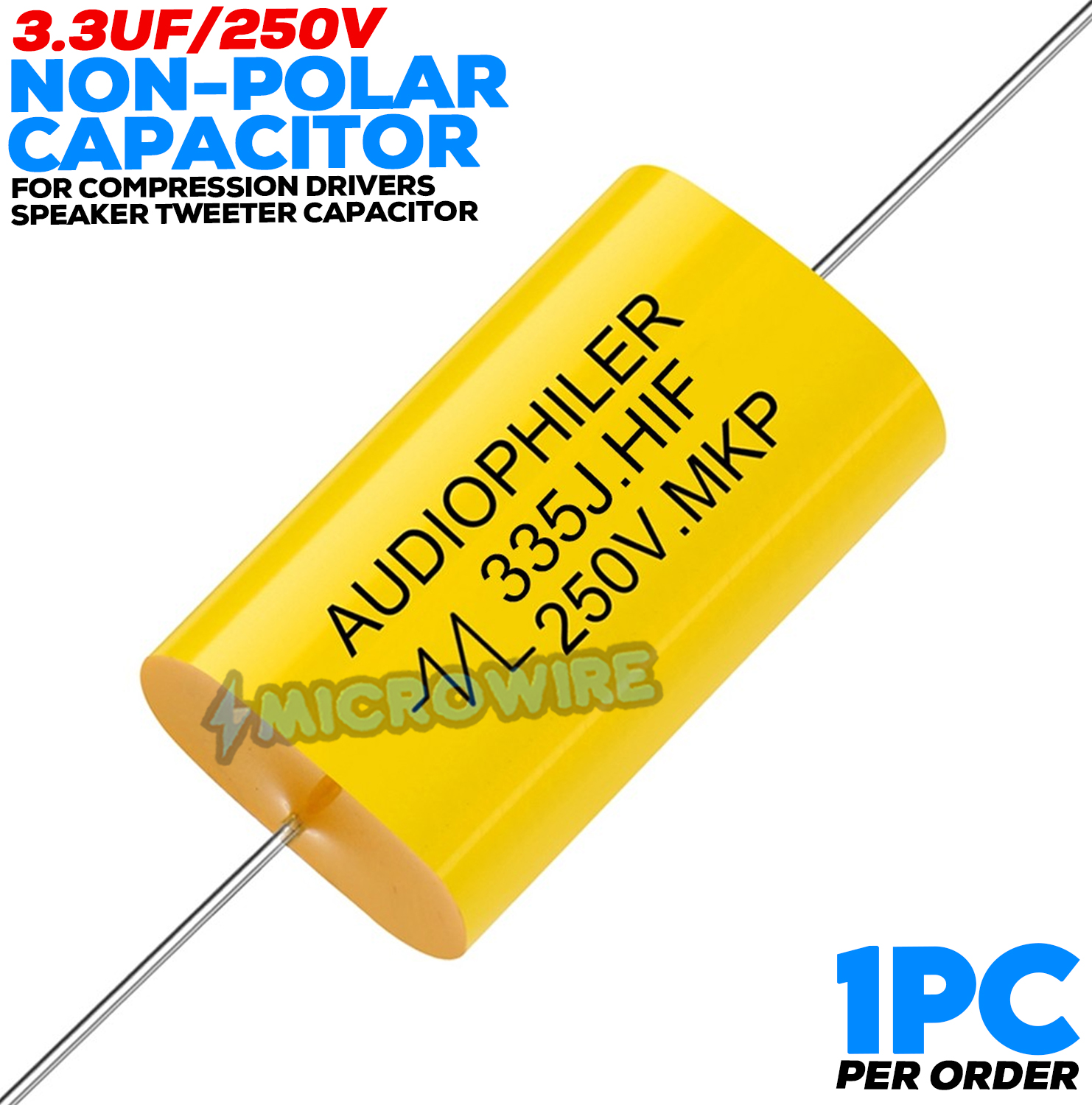 Non Polar Capacitor 250V for Compression Drivers Speaker Tweeter ...