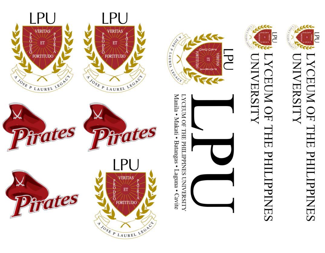Lyceum of the Philippines 9 Pieces Car Sticker Package, LPU Pirates ...