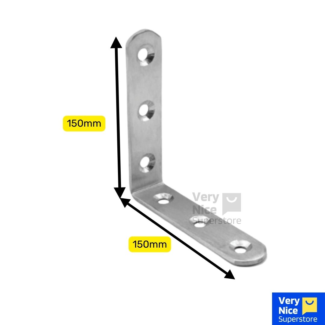 (1PC) LEX Stainless Steel Shelf Bracket "L" Shaped Right Angle bracket ...