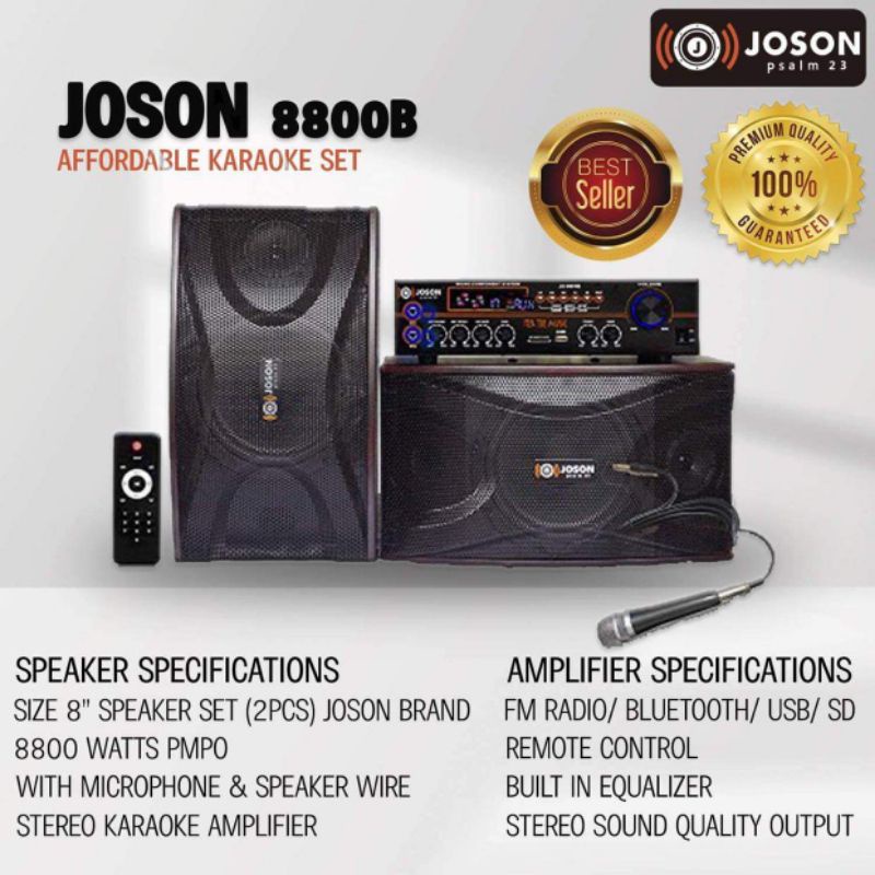Joson 8800b Speaker Set with Amplifier | Lazada PH