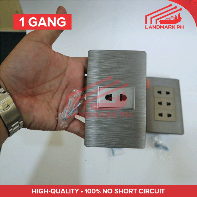 Wall Socket Premium Wide Series 1, 2, 3 Gang ( GRAY) Safe / Original ...