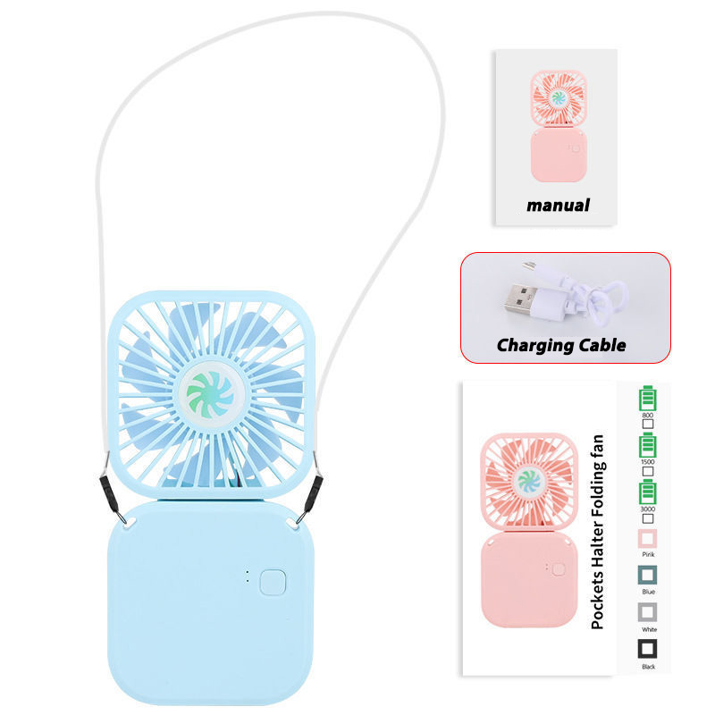 Multifunction Fan Foldable Pocket Fan Handheld Rechargeable Mini Fan ...