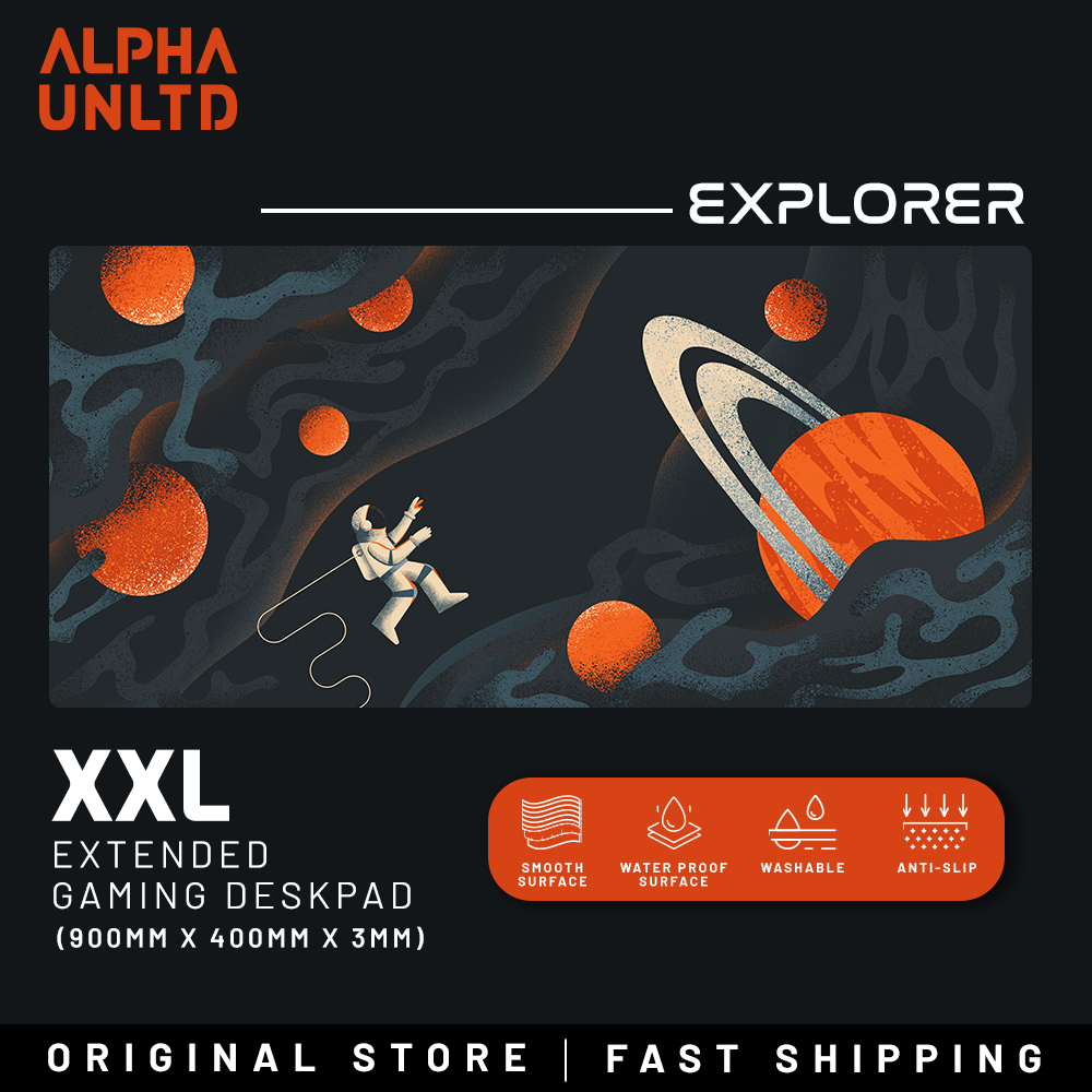 Alpha Unltd Gaming Mousepad XXL | Explorer | Standard (Speed-control ...