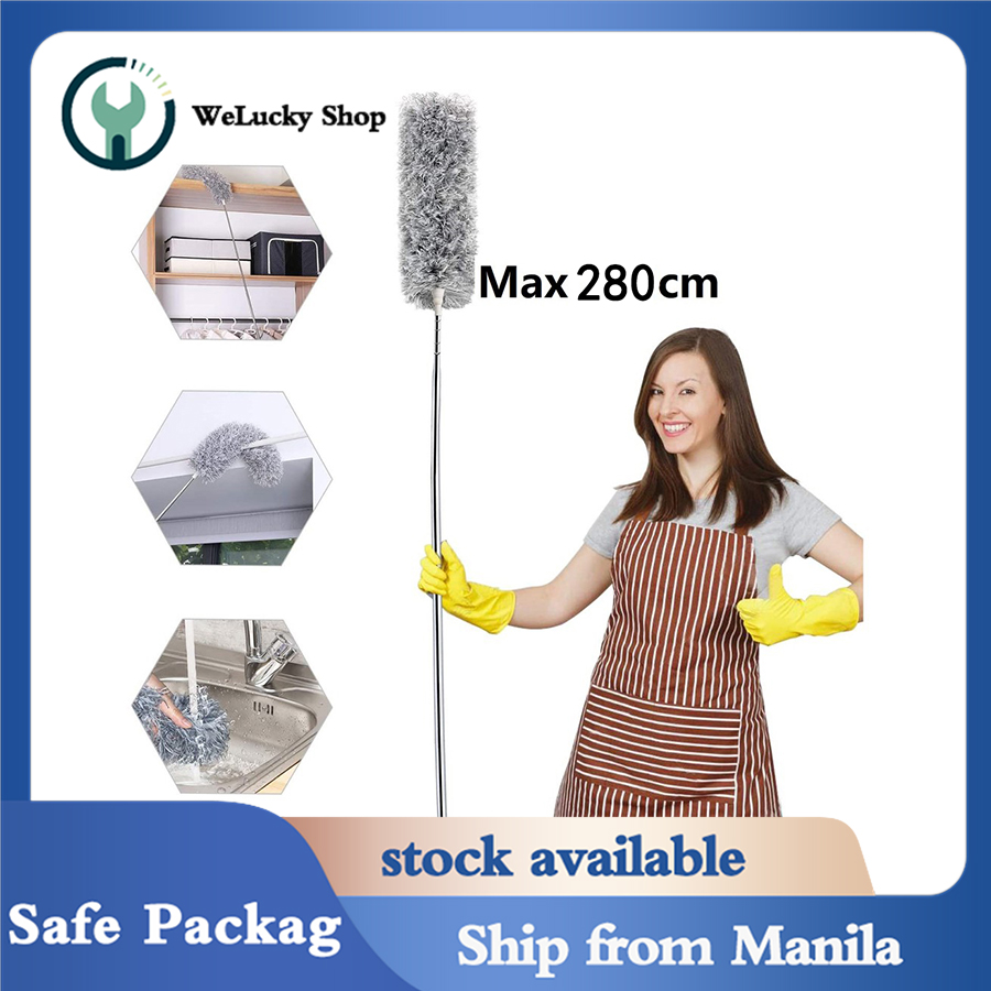 Microfiber Duster 280cm Long Extendable Duster Cleaner Brush Telescopic ...
