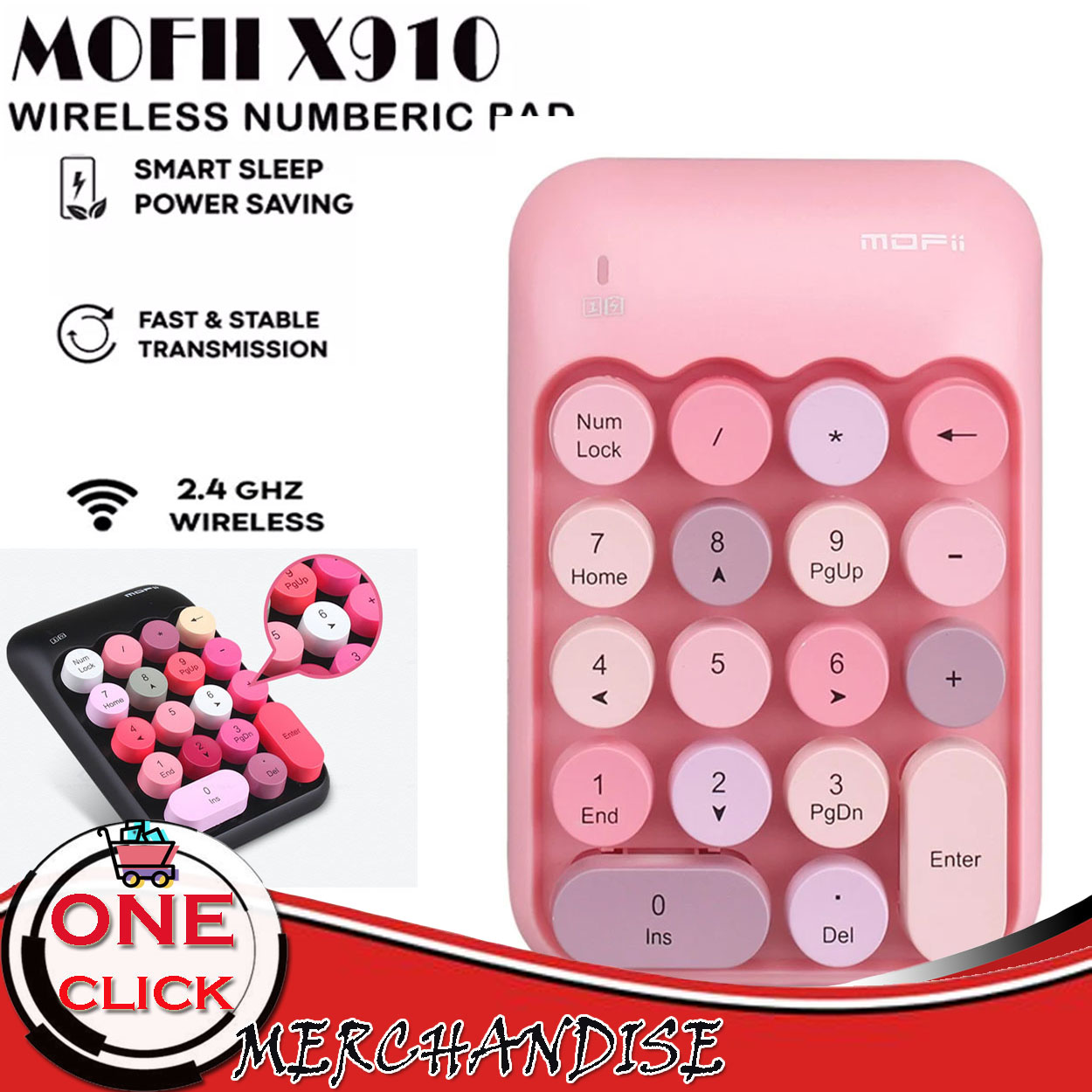 MOFII X910 Wireless Numeric Keyboard Notebook External Small Keyboard ...