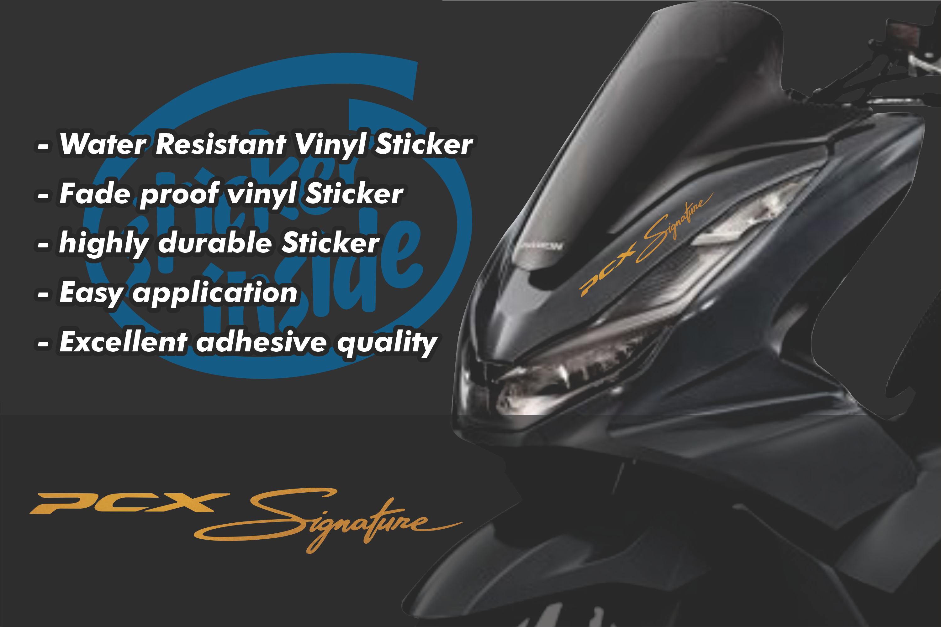HONDA PCX Signature Sticker for Motorcycle | Lazada PH